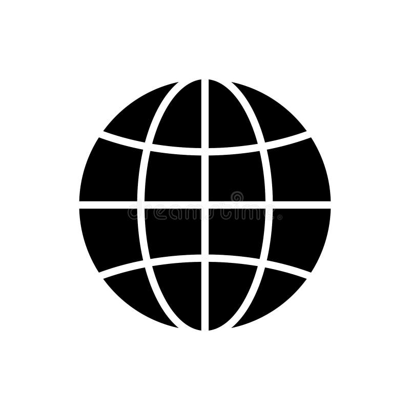 Internet Globe Icon Vector Design Template in White Background Stock ...