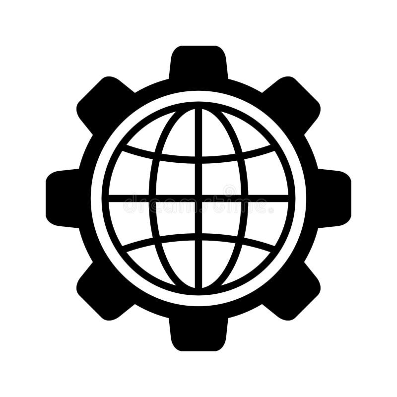 Internet Globe Icon Vector Design Template in White Background Stock ...