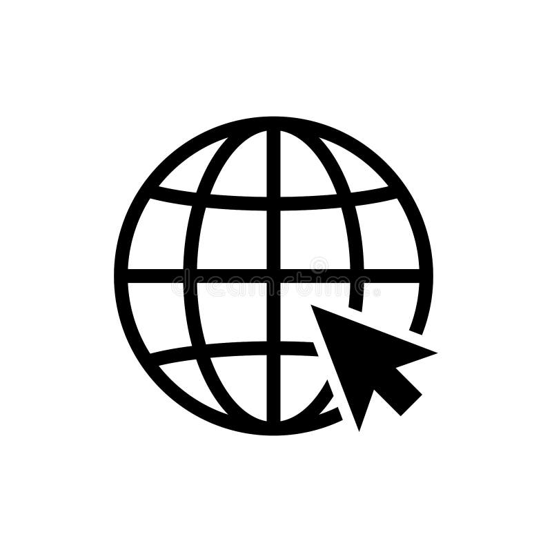 Internet Globe Icon Vector Design Template Stock Vector - Illustration ...
