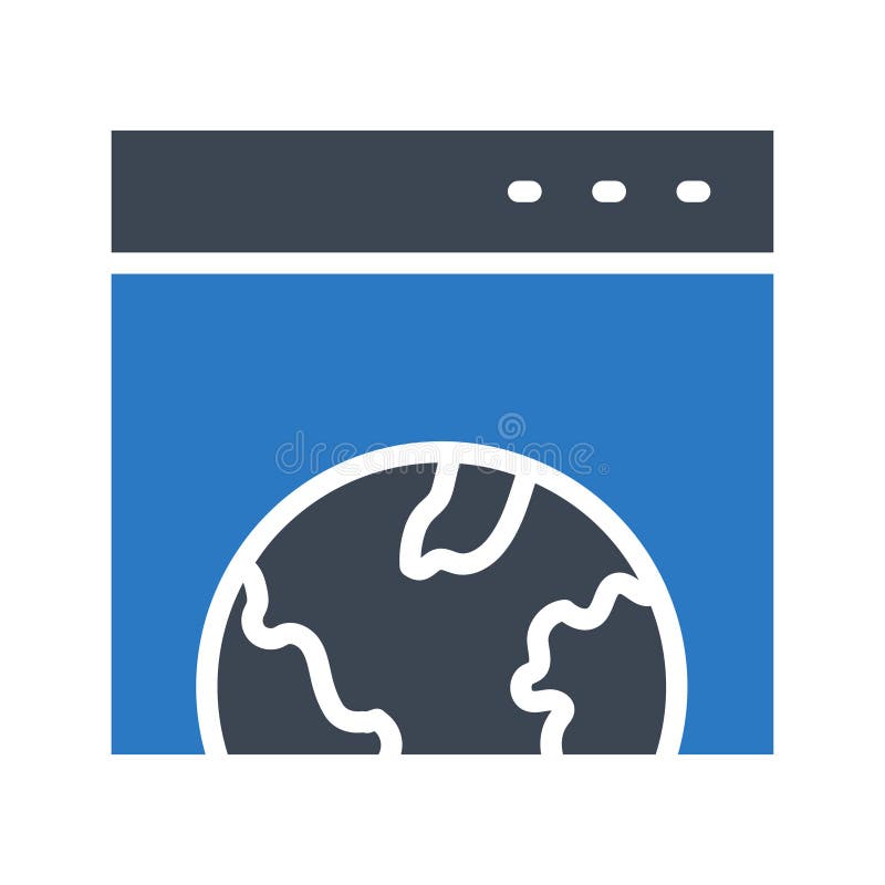 Internet Glyph Color Flat Vector Icon Stock Vector - Illustration of ...