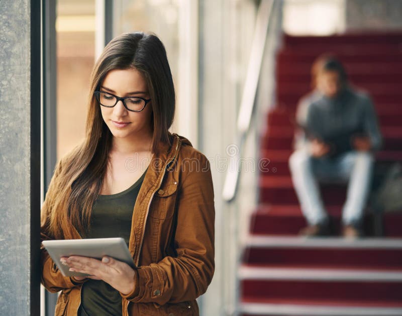 The Internet is a Great Resource for Studying. an Attractive Young ...