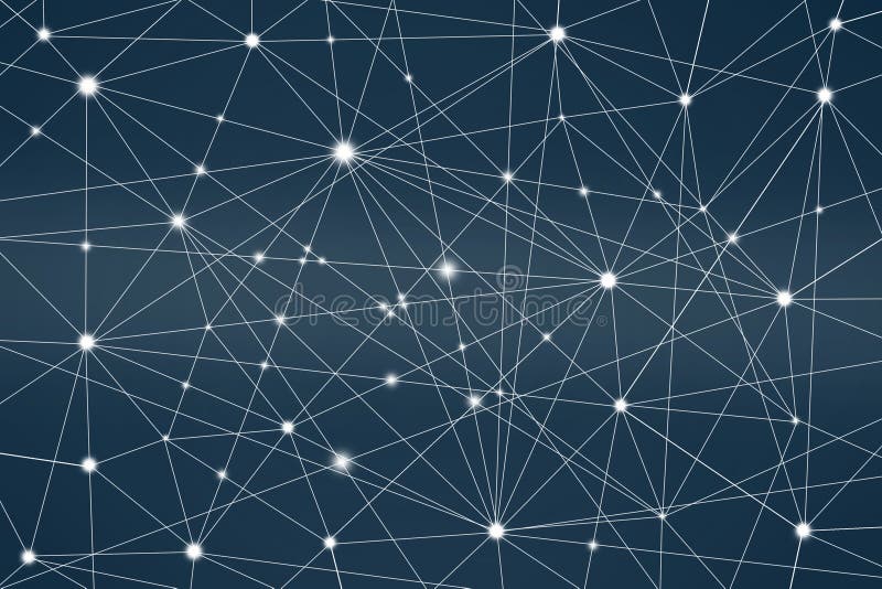 Internet Grid on a Dark Background. Copy Space Stock Illustration ...