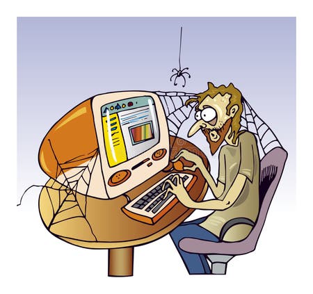 Internet guy stock vector. Illustration of ugly, caricature - 7809863