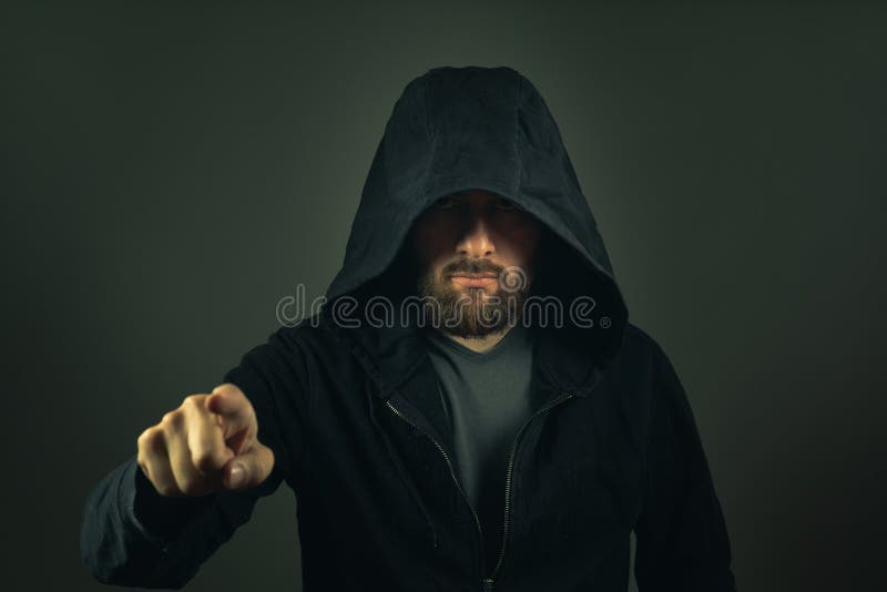 Internet Hacker. Man with Hoodie Stock Image - Image of hacking ...