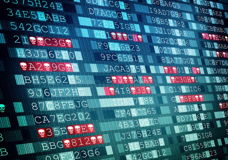 Internet Hacker Virus stock illustration. Illustration of corrupt ...