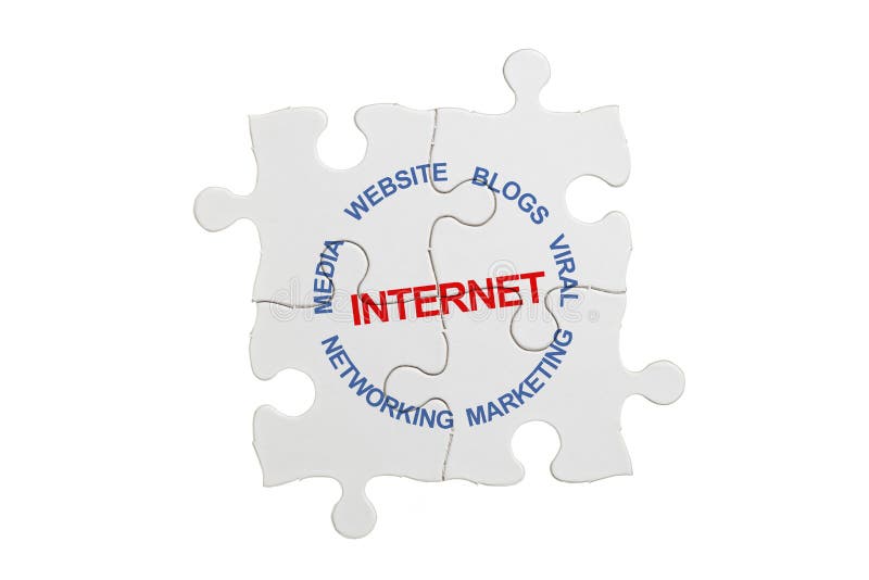 Internet puzzle concept stock image. Image of media - 214513525