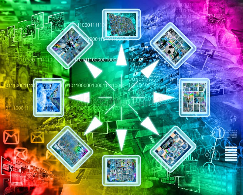 Internet and high-tech stock illustration. Illustration of broadcast ...