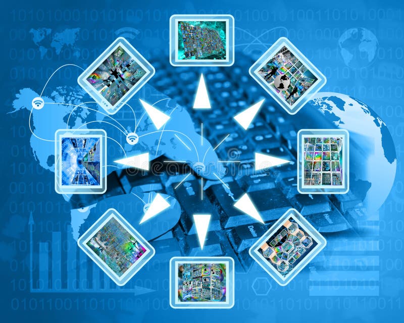 Internet and high-tech stock illustration. Illustration of future ...