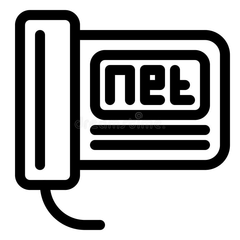 Internet Icon Black and White Stock Vector - Illustration of interface ...