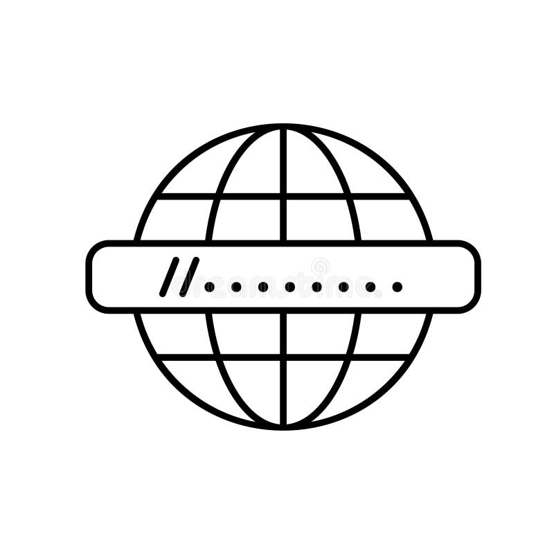 Internet Icon with Globe and Address Bar To Show Global Web Network ...