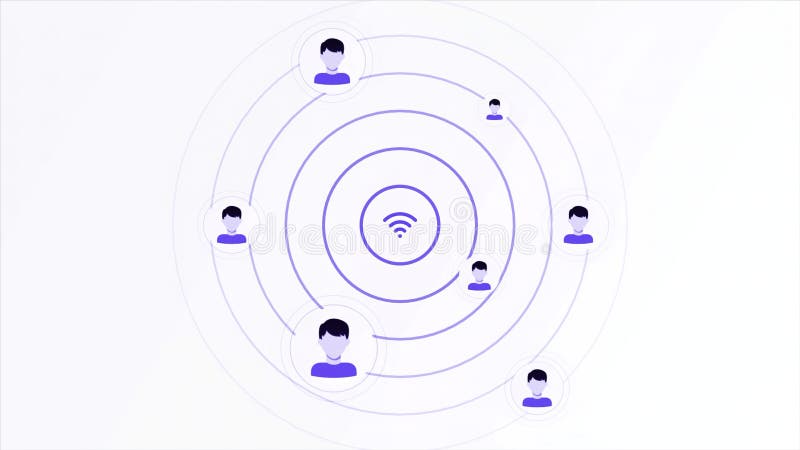 Internet Icon with Moving Waves. Motion. Background of Moving Lines and ...