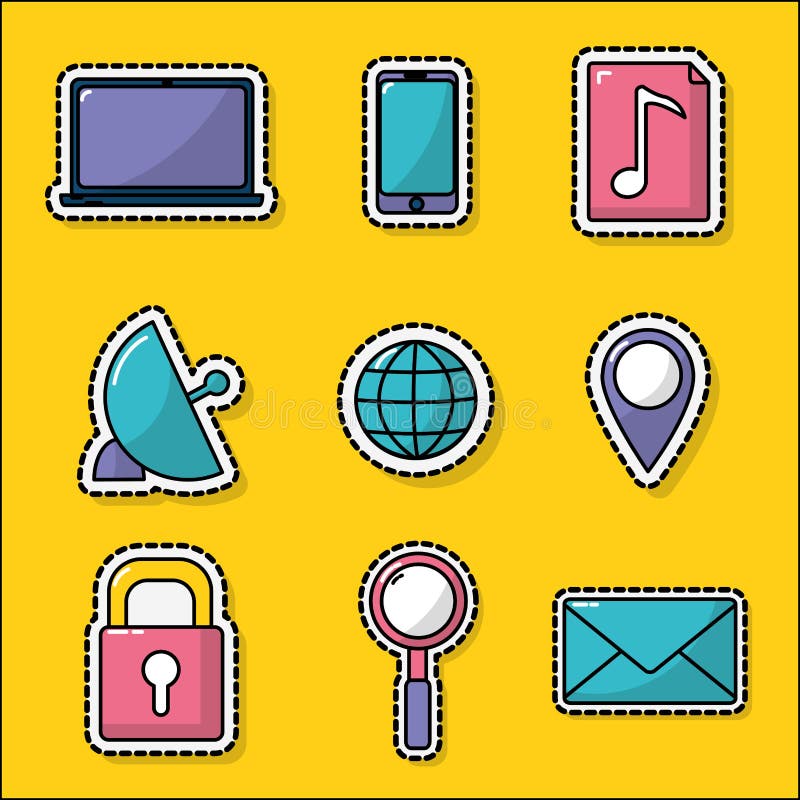 Internet icon set design stock vector. Illustration of vector - 109231200