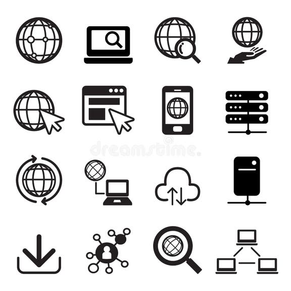 Internet icon set stock vector. Illustration of isolated - 72473086