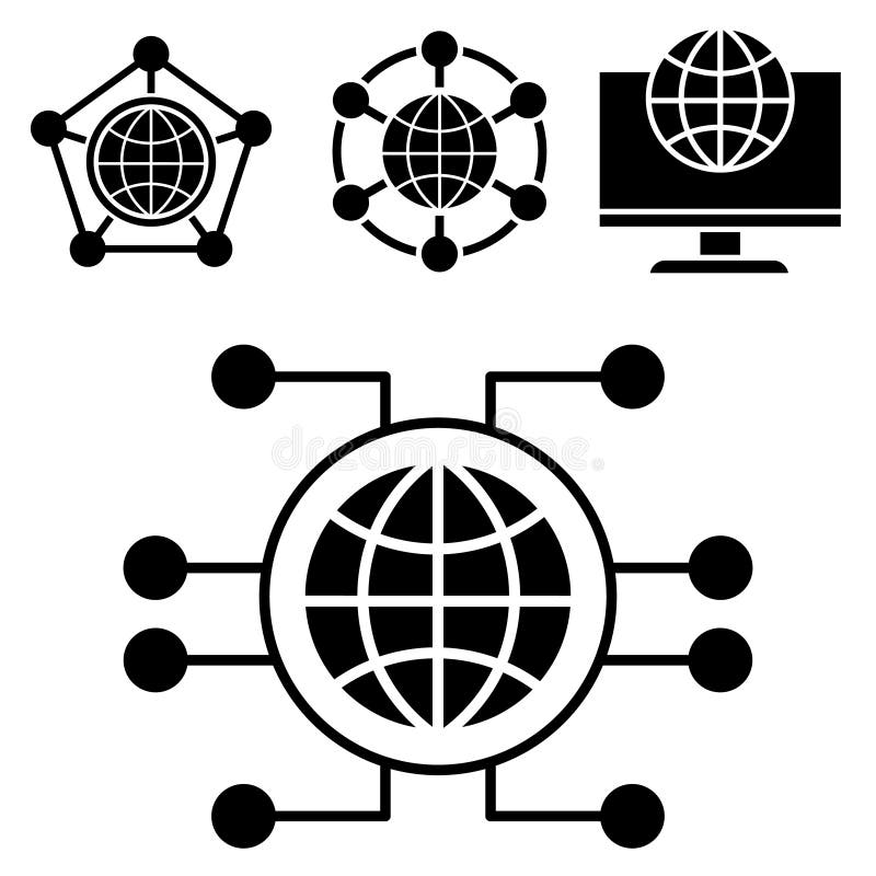 Internet Icon Vector Set. Connection Illustration Sign Collection ...