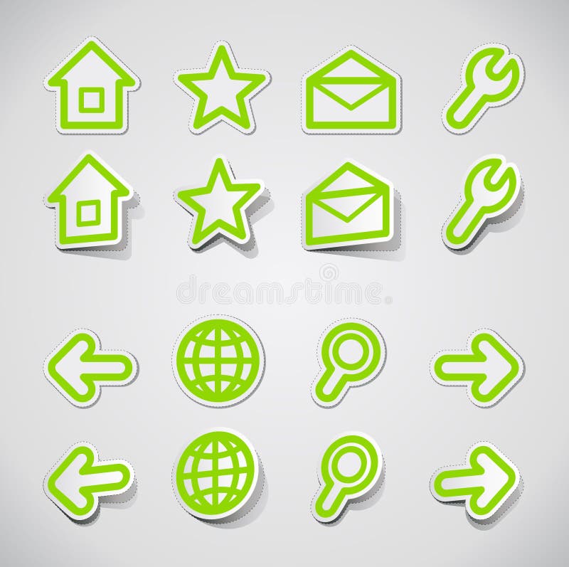 Green shipping icons stock vector. Illustration of geometric - 11160364