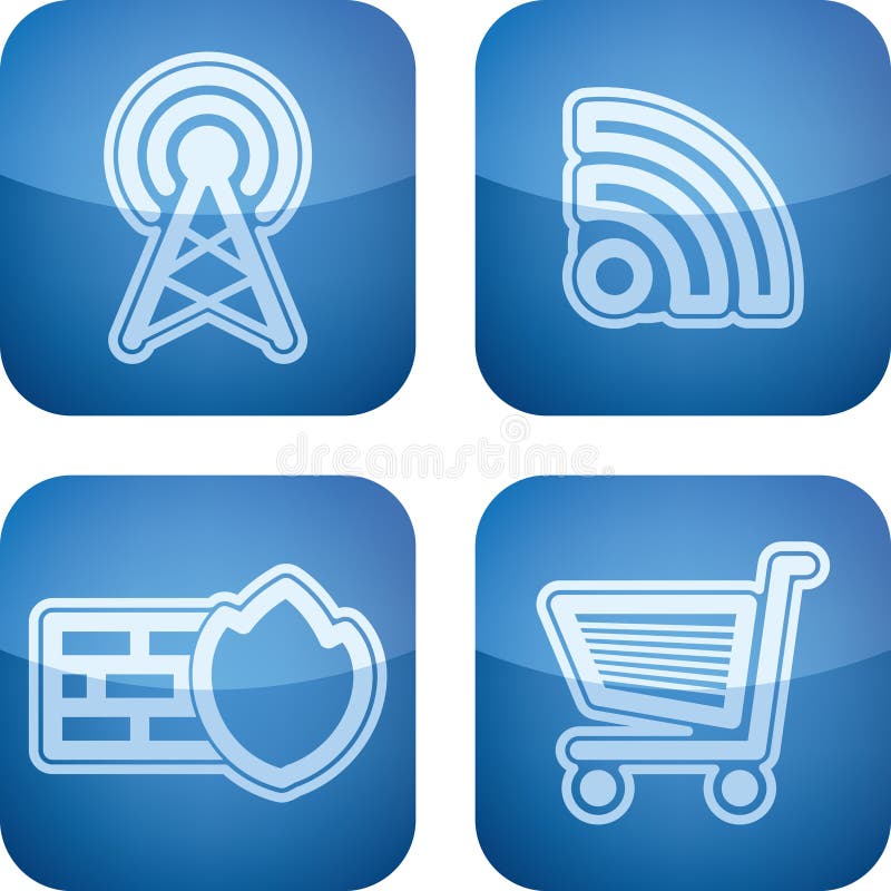 Internet Icons stock vector. Illustration of broadcasting - 26756739