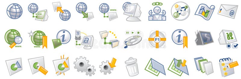 Internet icons stock vector. Illustration of buttons, export - 3693511
