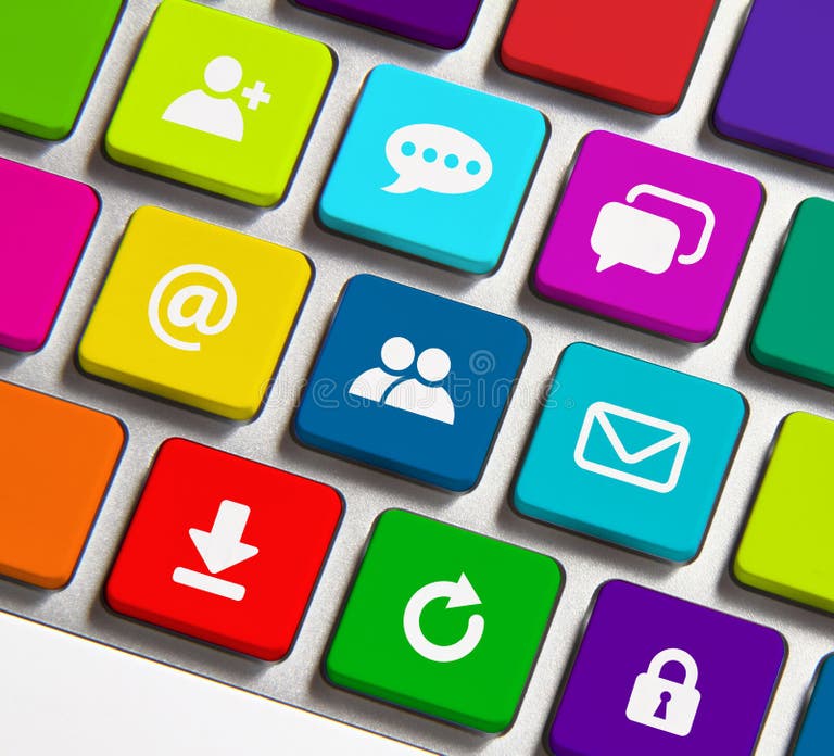 Internet icons stock photo. Image of social, communication - 43802816