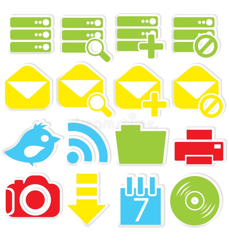 Internet icons database stock vector. Illustration of download - 35521465