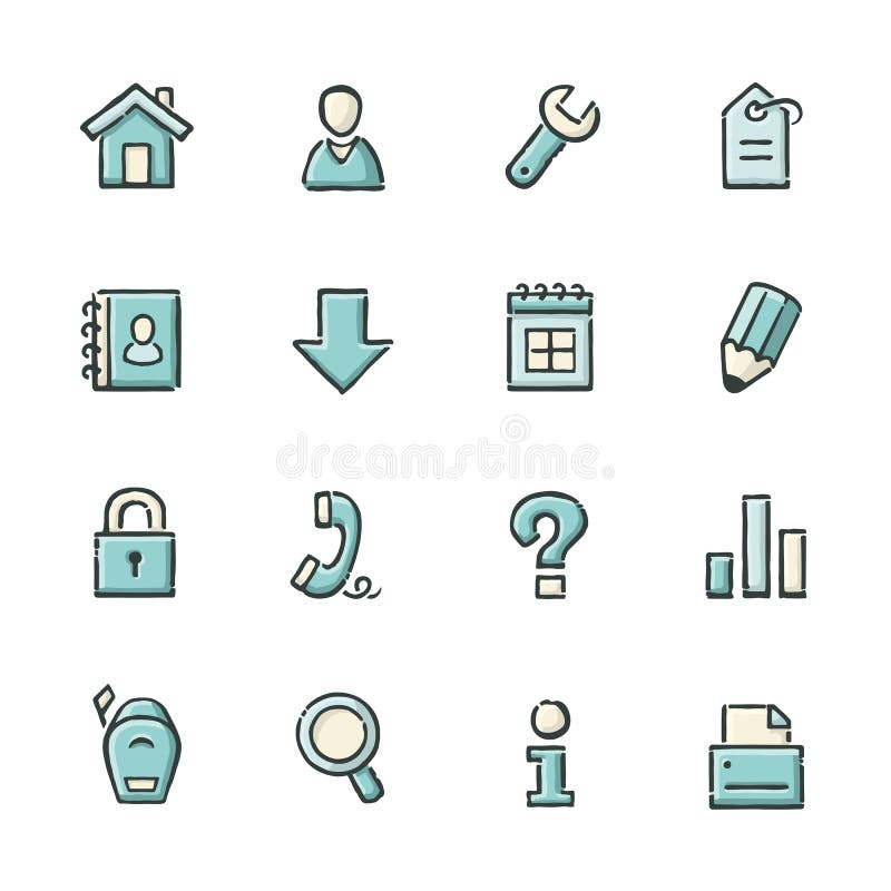 Internet Icons stock vector. Illustration of page, download - 52714070