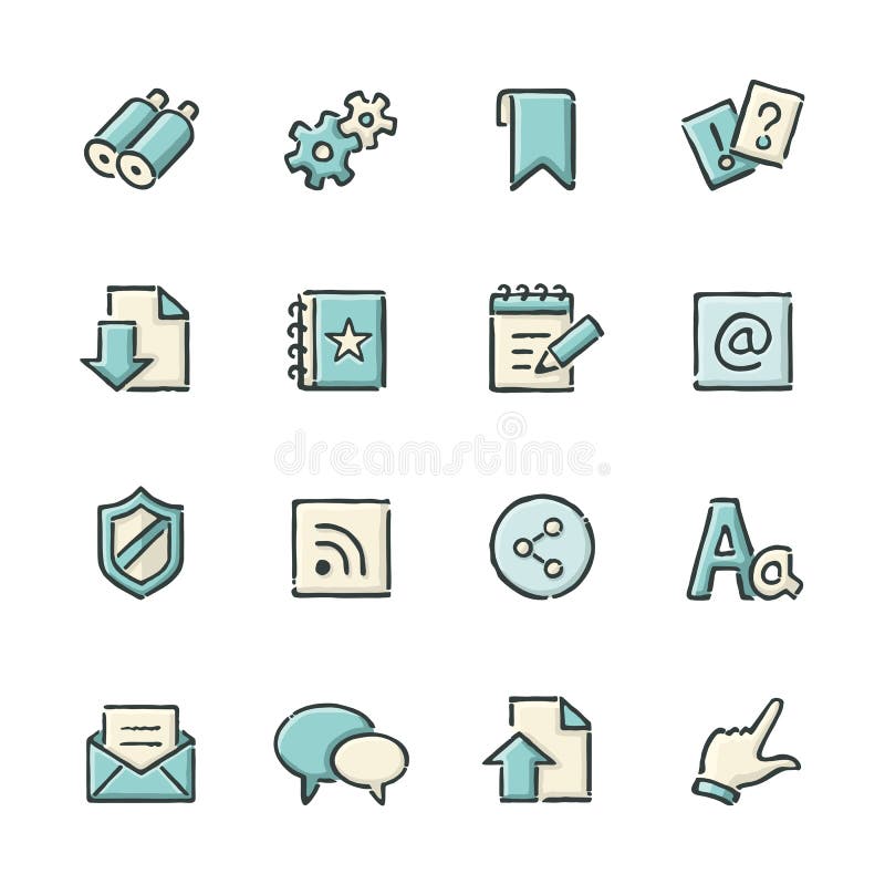 Internet Icons stock vector. Illustration of page, document - 52714108