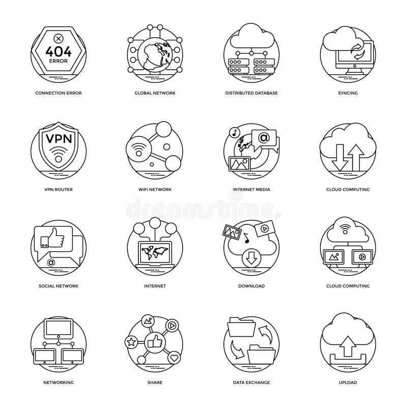 Smart City Icons Pack stock illustration. Illustration of quadrotor ...
