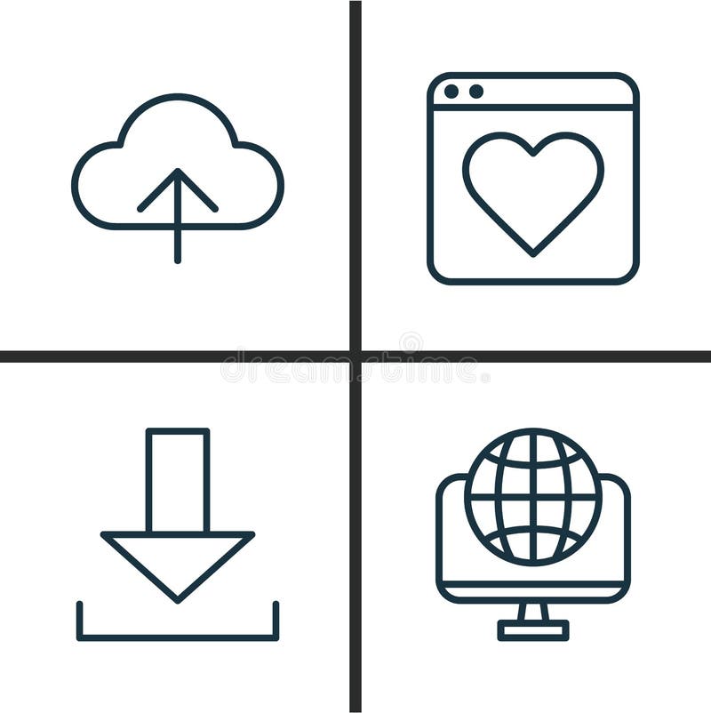 Internet Icons Set. Collection of Transfer, Global, Followed and Other ...
