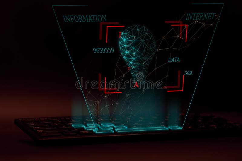 Internet and Information Development Concept 3D Illustration Stock ...