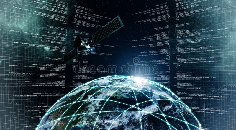 Outer Space Internet Network Stock Photo - Image of concept, planet ...