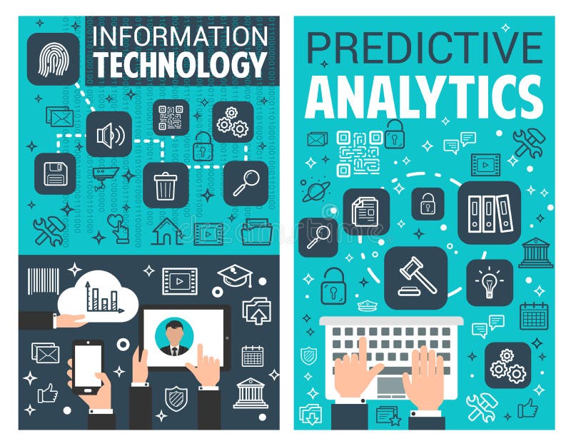 Internet Information Technology Vector Posters Stock Vector ...