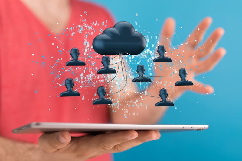 Internet Infrastructure Concept. Abstract Technology Background. 3D ...