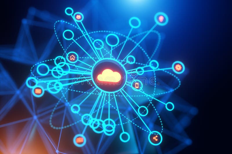 Internet Infrastructure Concept. Abstract Technology Background Stock Illustration ...