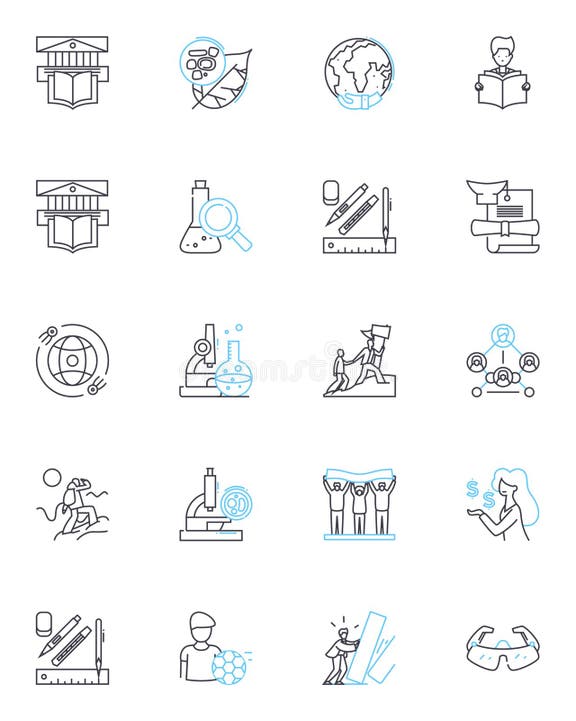 Internet Institute Linear Icons Set. Connectivity, Digitalization ...