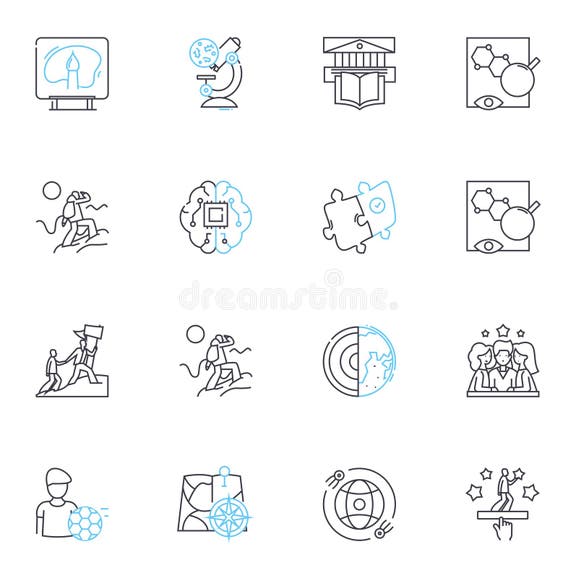 Internet Institute Linear Icons Set. Connectivity, Digitalization ...
