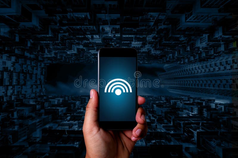 Internet Iot Man Use Smartphone Internet of Things Technology ( Stock ...