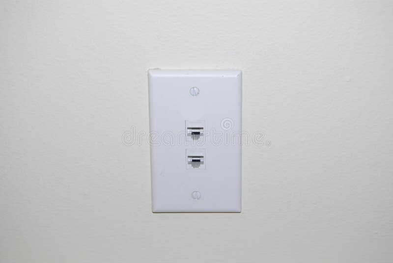 Internet LAN Connection Wall Outlet Stock Photo - Image of secure ...