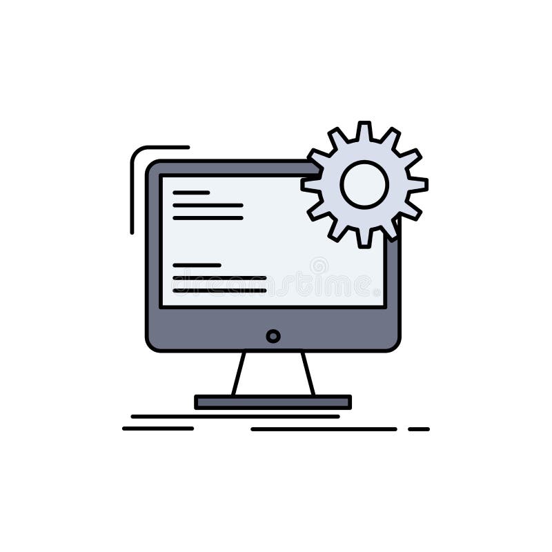 Internet, Layout, Page, Site, Static Flat Color Icon Vector Stock ...