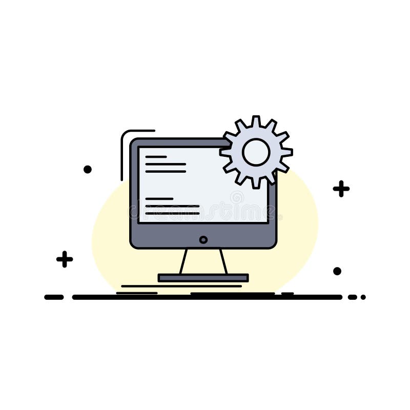 Internet, Layout, Page, Site, Static Flat Color Icon Vector Stock ...