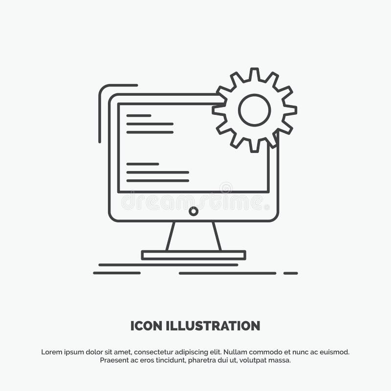 Internet, Layout, Page, Site, Static Icon. Line Vector Gray Symbol for UI and UX, Website or ...