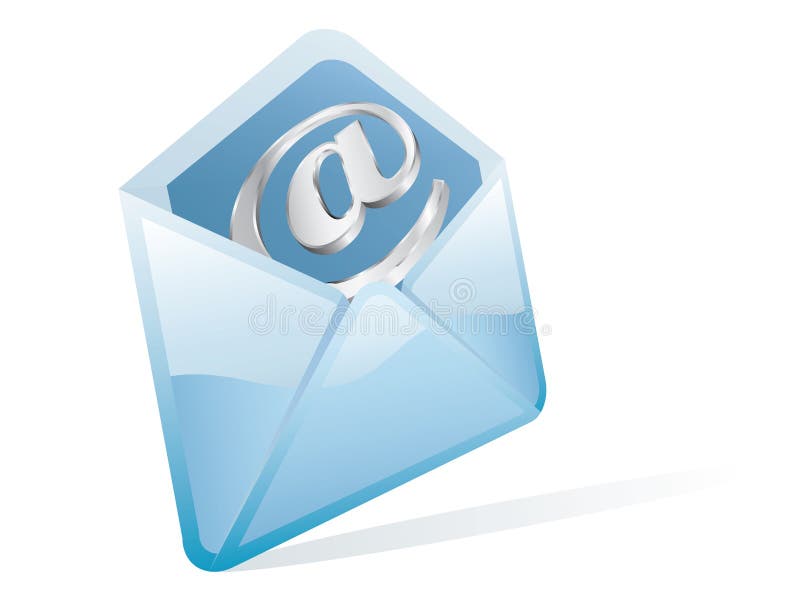 Blue Send Button, Mail Mesage Vector Stock Vector - Illustration of ...