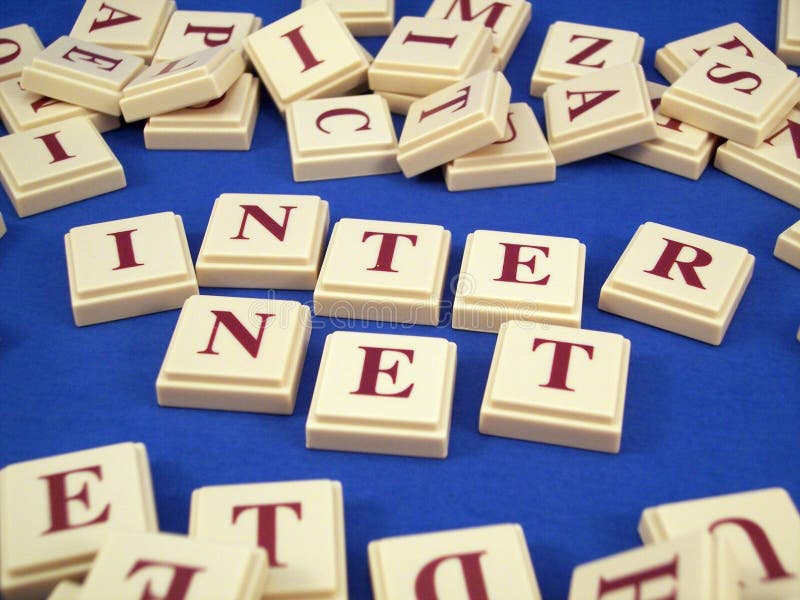Internet Letter Tiles stock photo. Image of play, teach - 639394