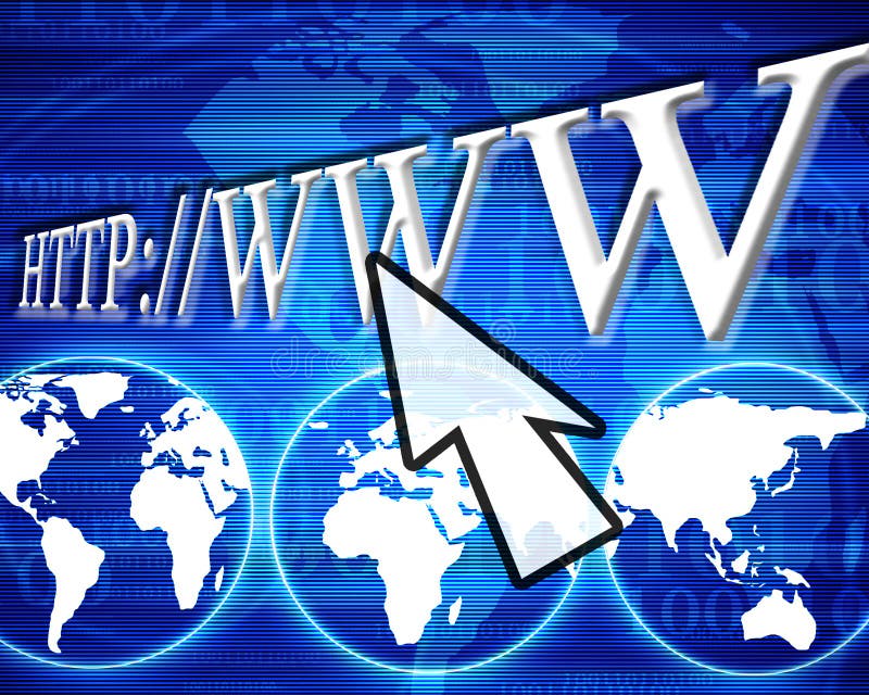 Symbol for internet. 3d stock illustration. Illustration of ...