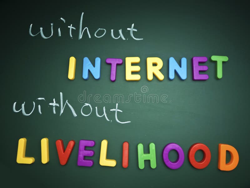 Without Internet without Livelihood Stock Image - Image of blocks ...