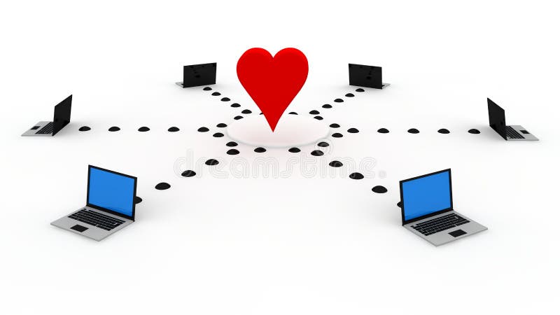 Internet love stock illustration. Illustration of technology - 17599158