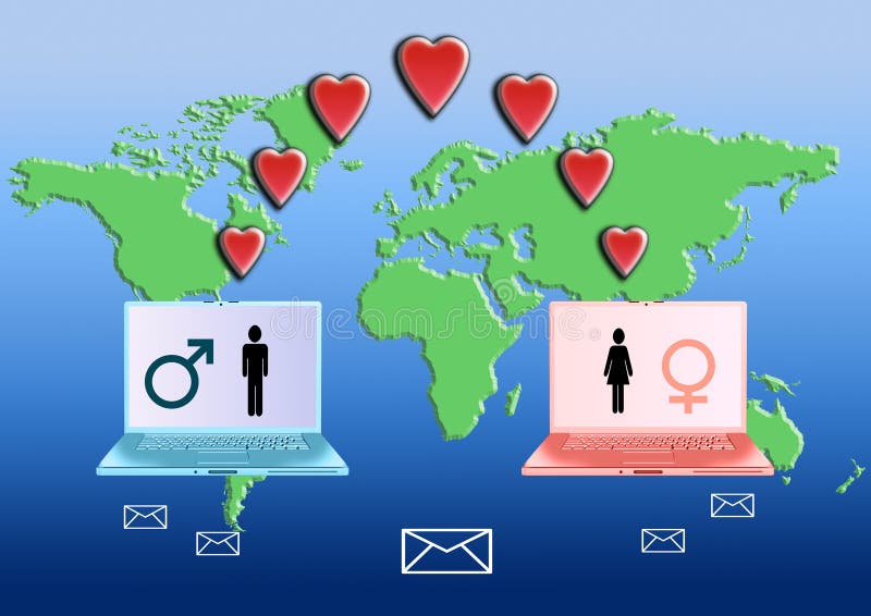 Internet Love concept stock illustration. Illustration of service ...