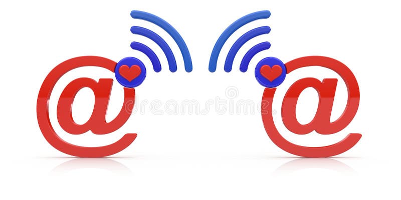 Internet love stock illustration. Illustration of connection - 8541225