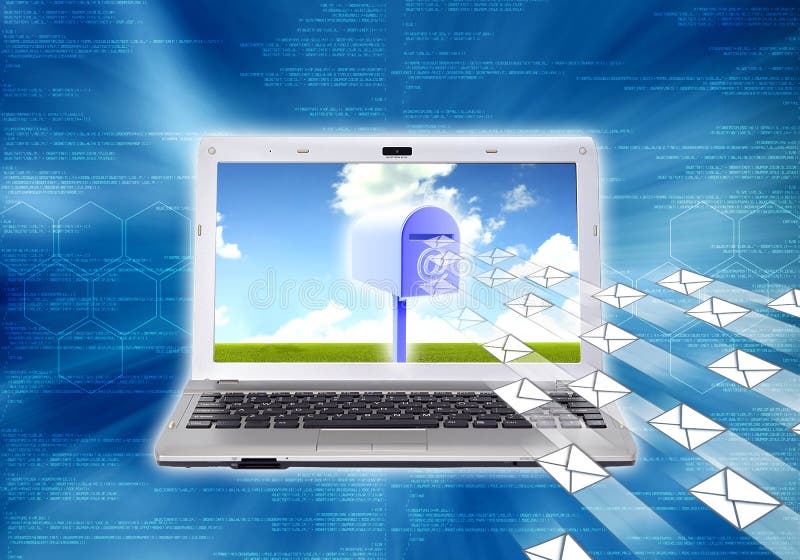 Internet Mail Concept stock illustration. Illustration of blue - 27439192