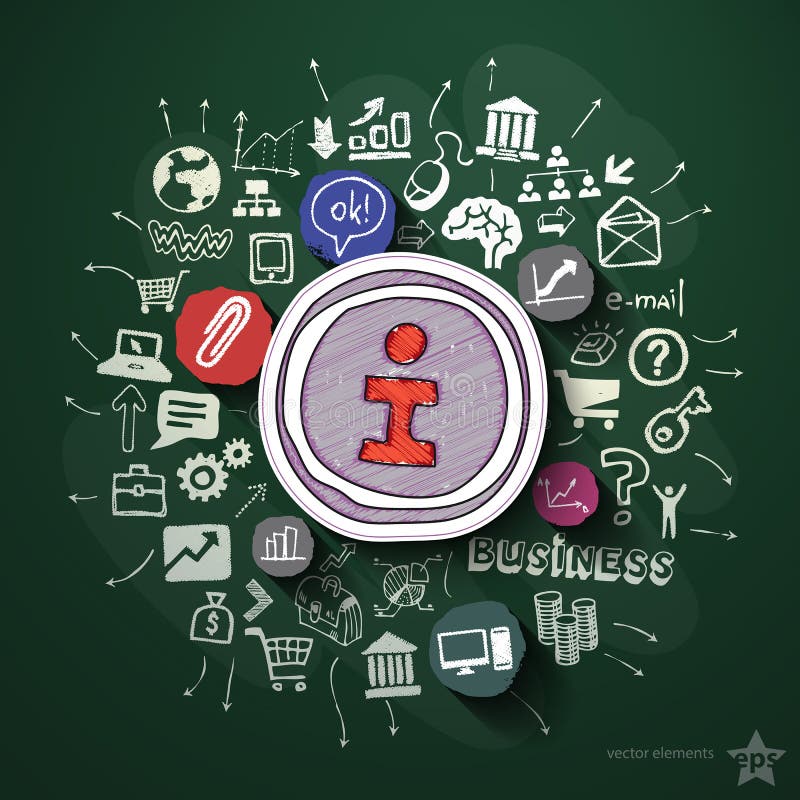 Internet Marketing Collage with Icons on Stock Vector - Illustration of ...