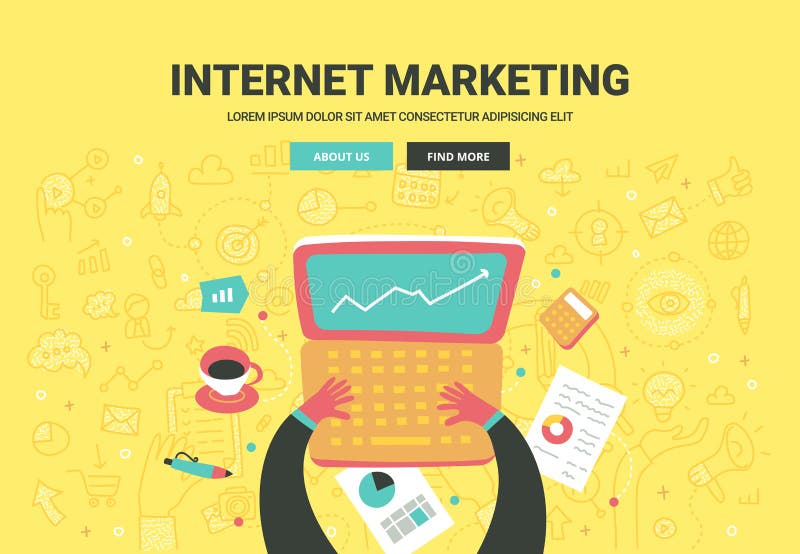 Internet Marketing Concept stock vector. Illustration of analyzing ...