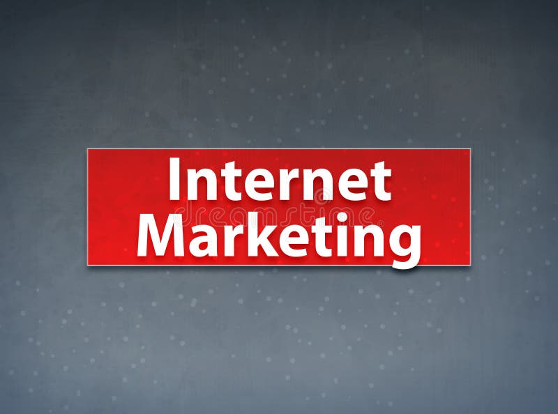 Internet Marketing Red Banner Abstract Background Stock Illustration ...
